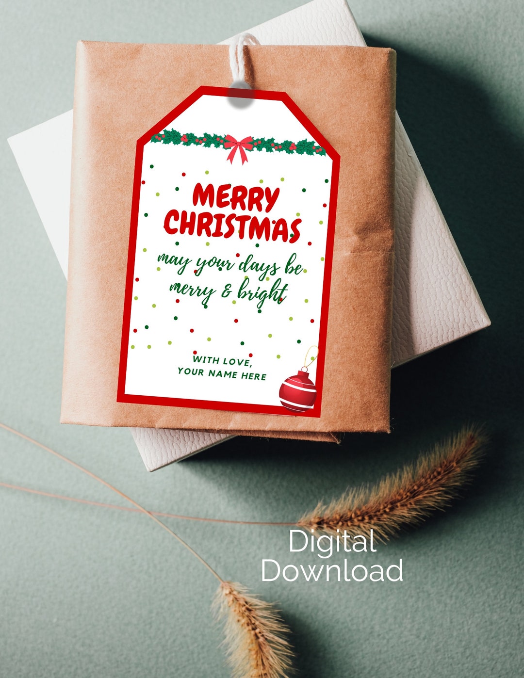 Editable Printable Christmas Gift Tags, Christmas Gift Tags, Printable ...