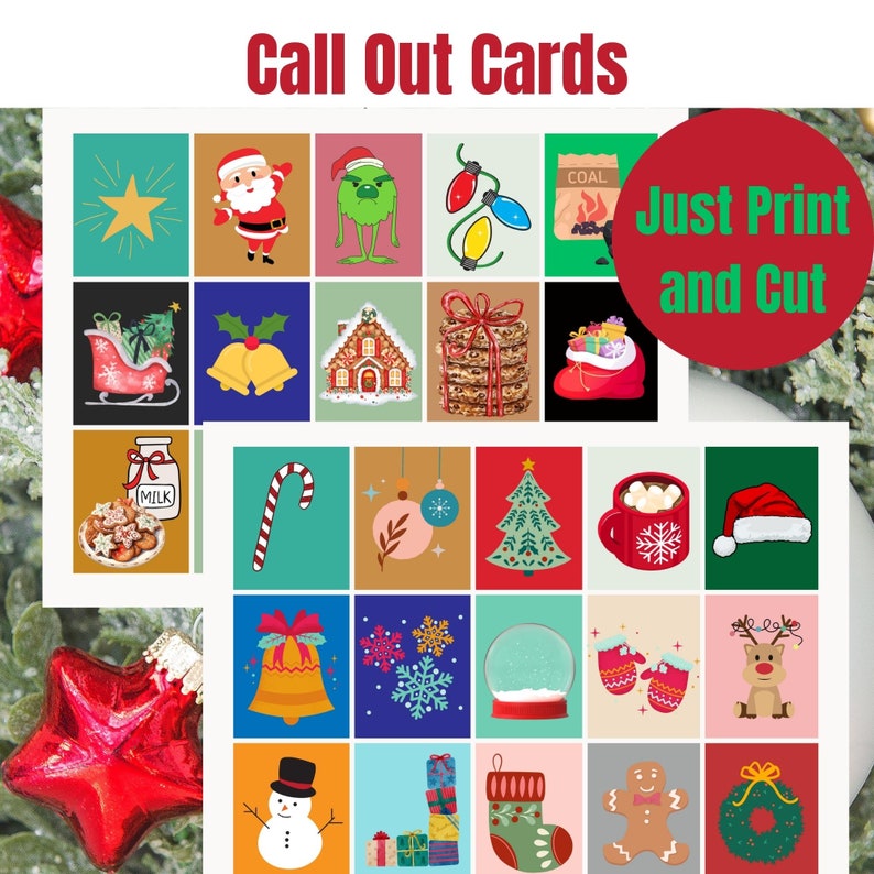 Christmas Bingo Cards Printable Christmas Bingo 30 Christmas - Etsy