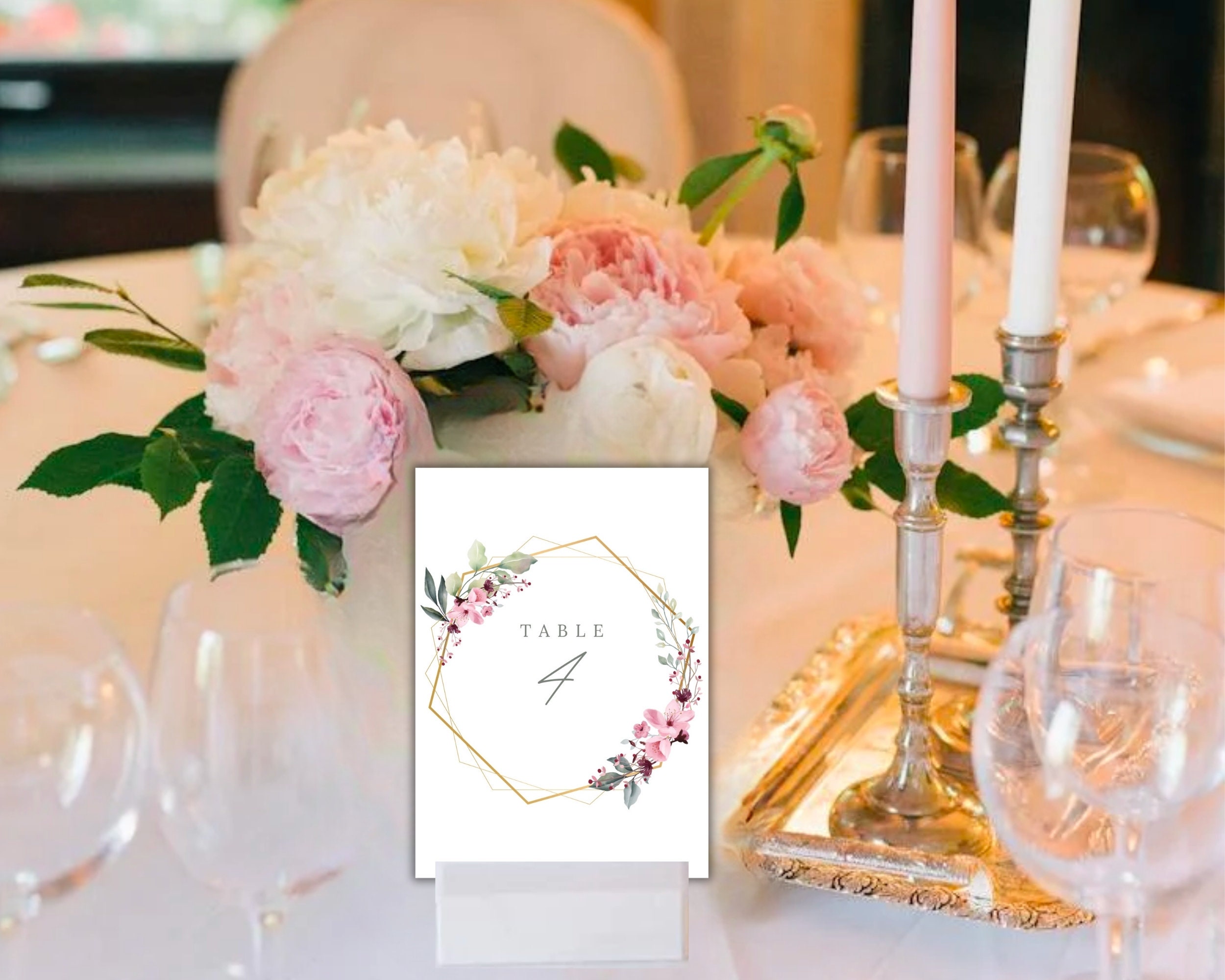 Editable Wedding Table Numbers 1-10, Table Decor, Table Number ...