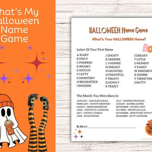 Halloween Games, Activity for Kids, Word Scramble, Name Game, Build A ...