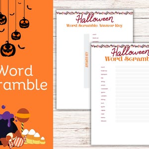 Halloween Games, Activity for Kids, Word Scramble, Name Game, Build A ...
