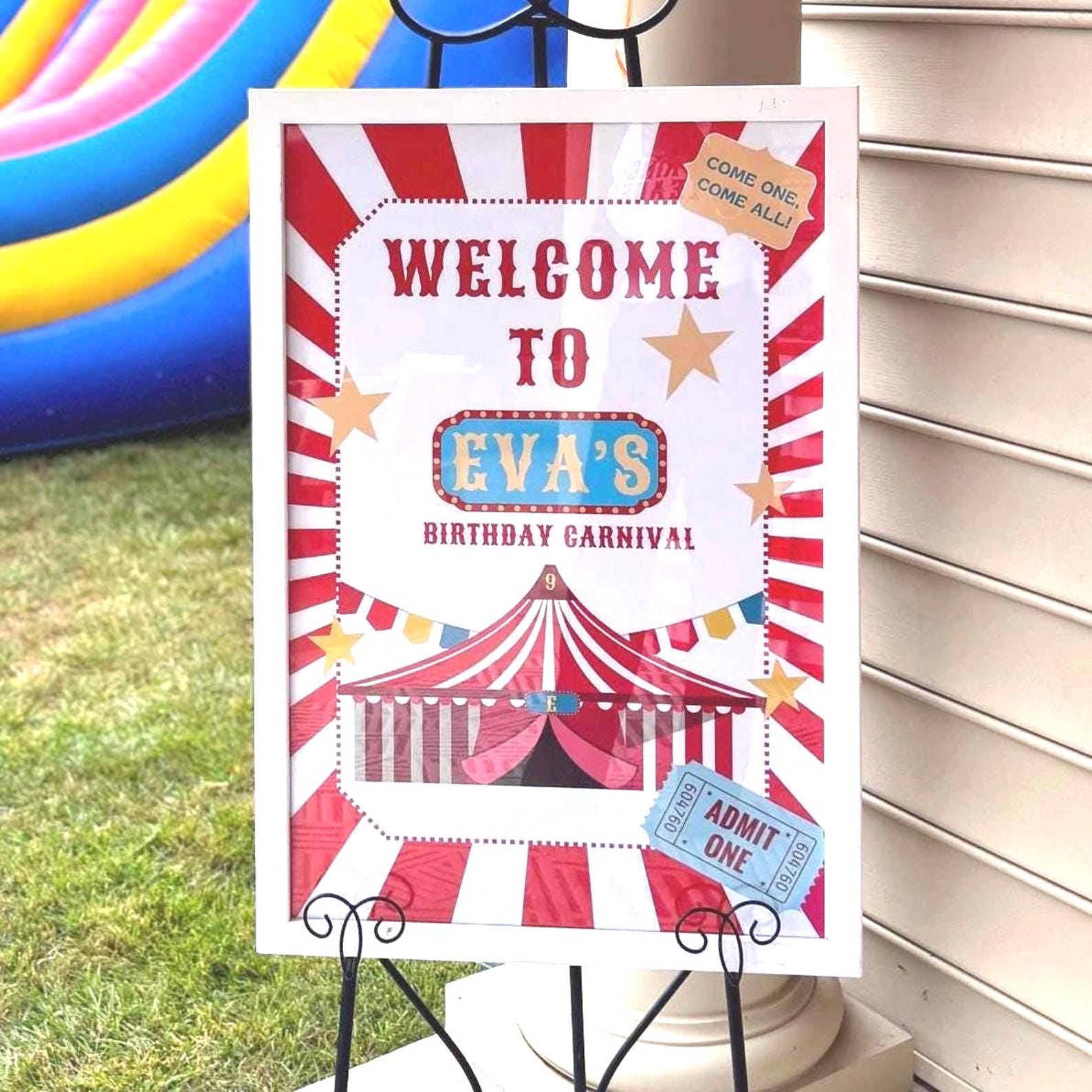 Editable Carnival Welcome Sign, Carnival Theme Party, Carnival Birthday ...