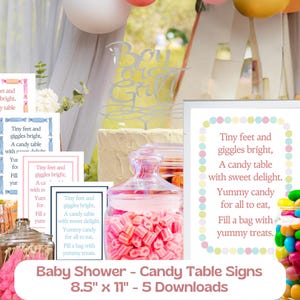 Candy Bar Table Decor, Baby Shower, New Baby, Candy Buffet, Sweet Treat ...