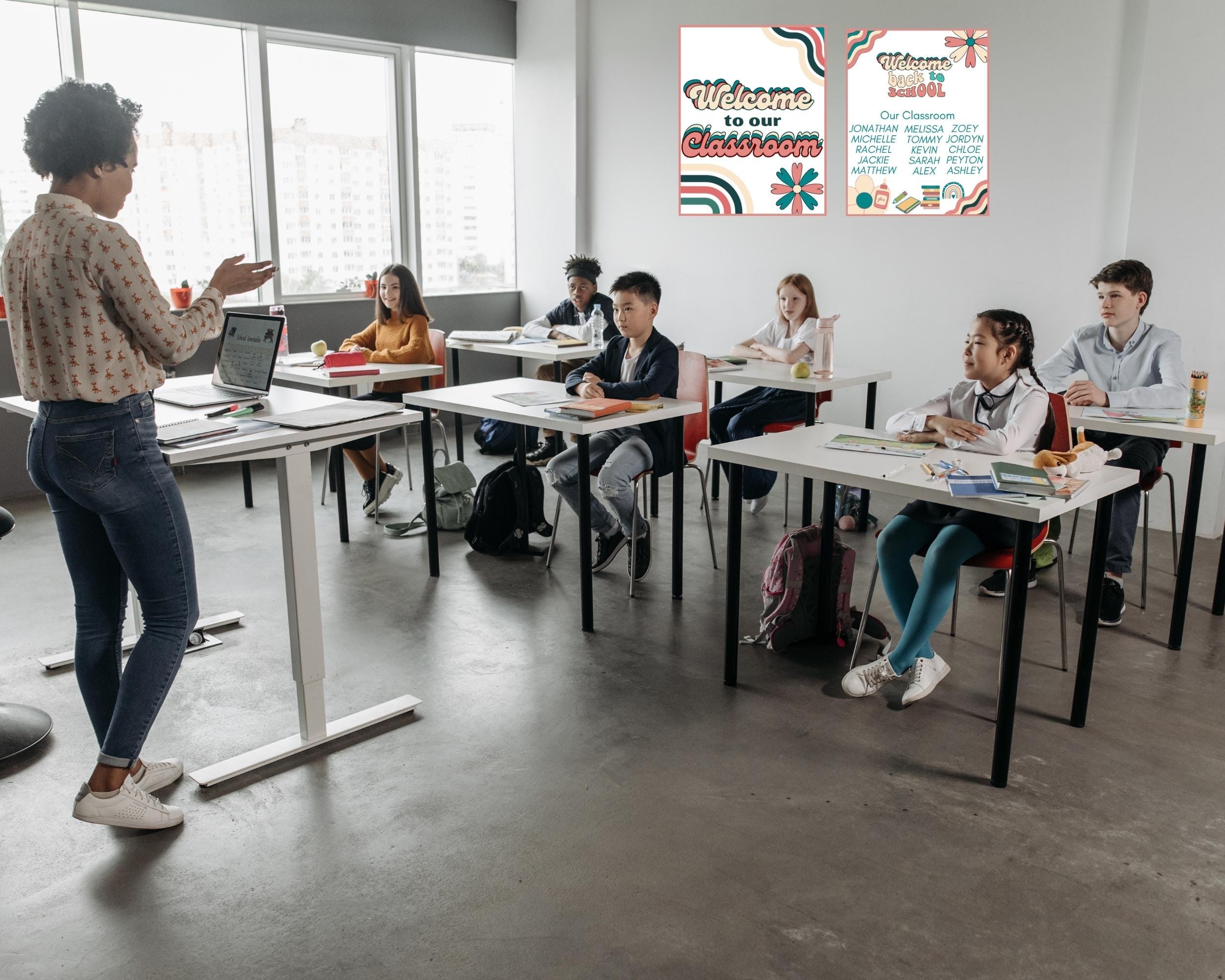 Boho Classroom Name Signs: Editable Welcome Back Decor (digital ...