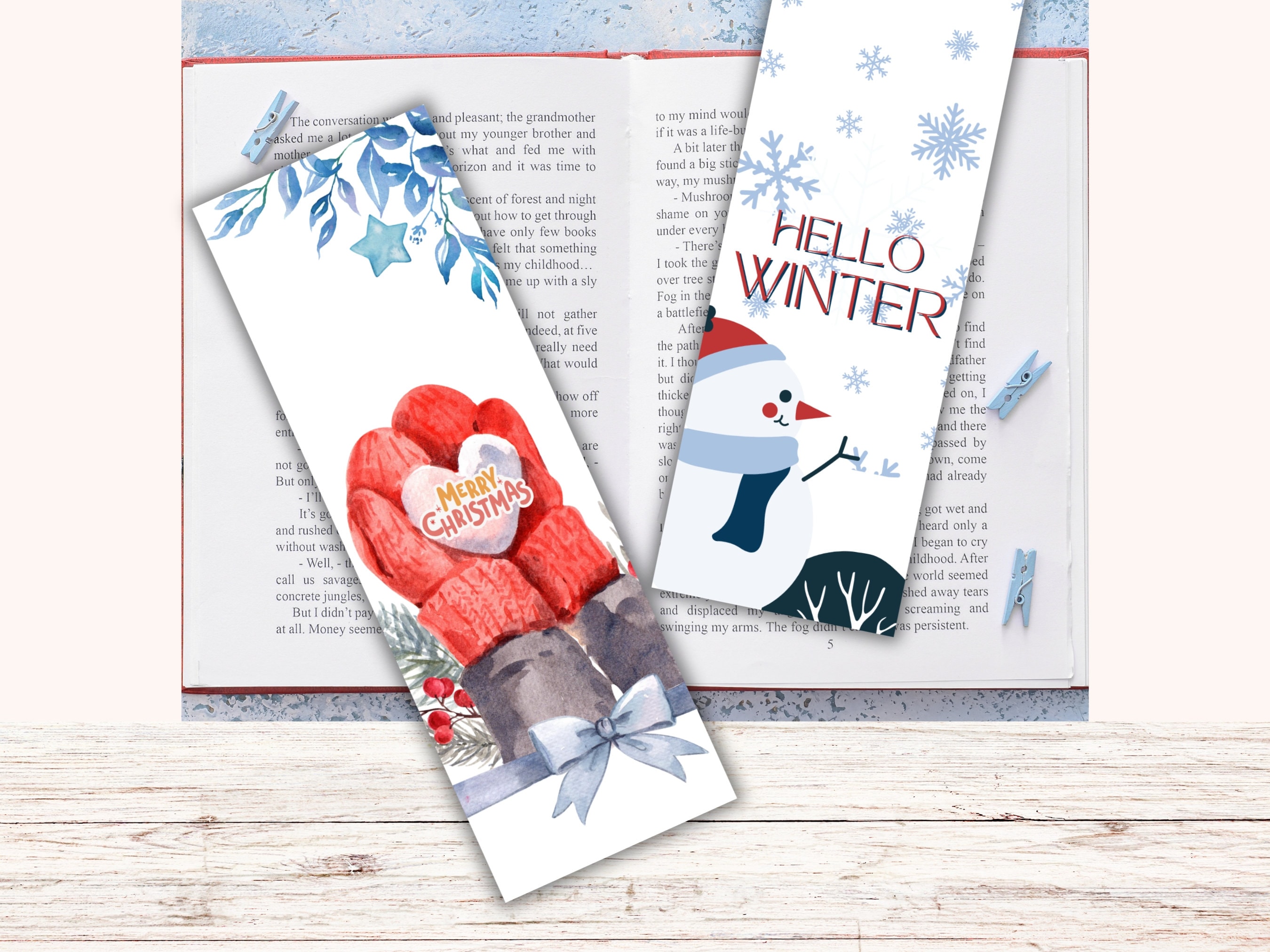 Editable Bookmarks, 8 Christmas Printable Bookmarks, Stocking Stuffer ...