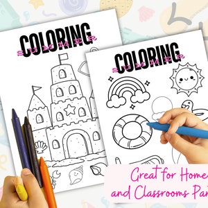 Summer Coloring Pages, Preschool Activity, Print and Color, Perfect for ...