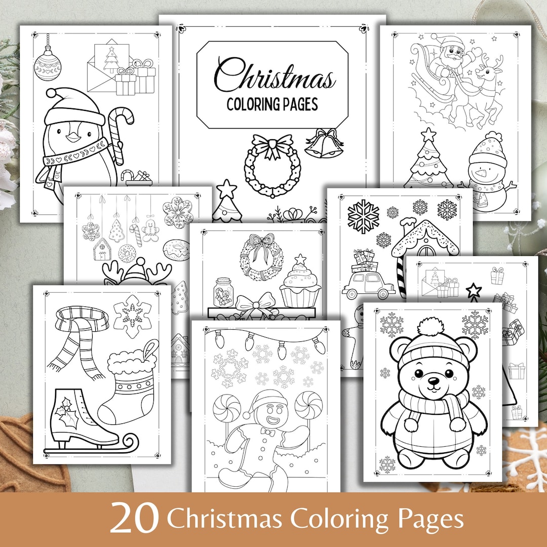 20 Christmas Coloring Pages, Coloring Pages, Christmas Coloring for ...
