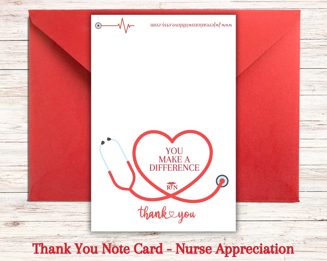 Nurse Thank You Card, Nurse Appreciation Week, Nurses Thank You, Nurses ...