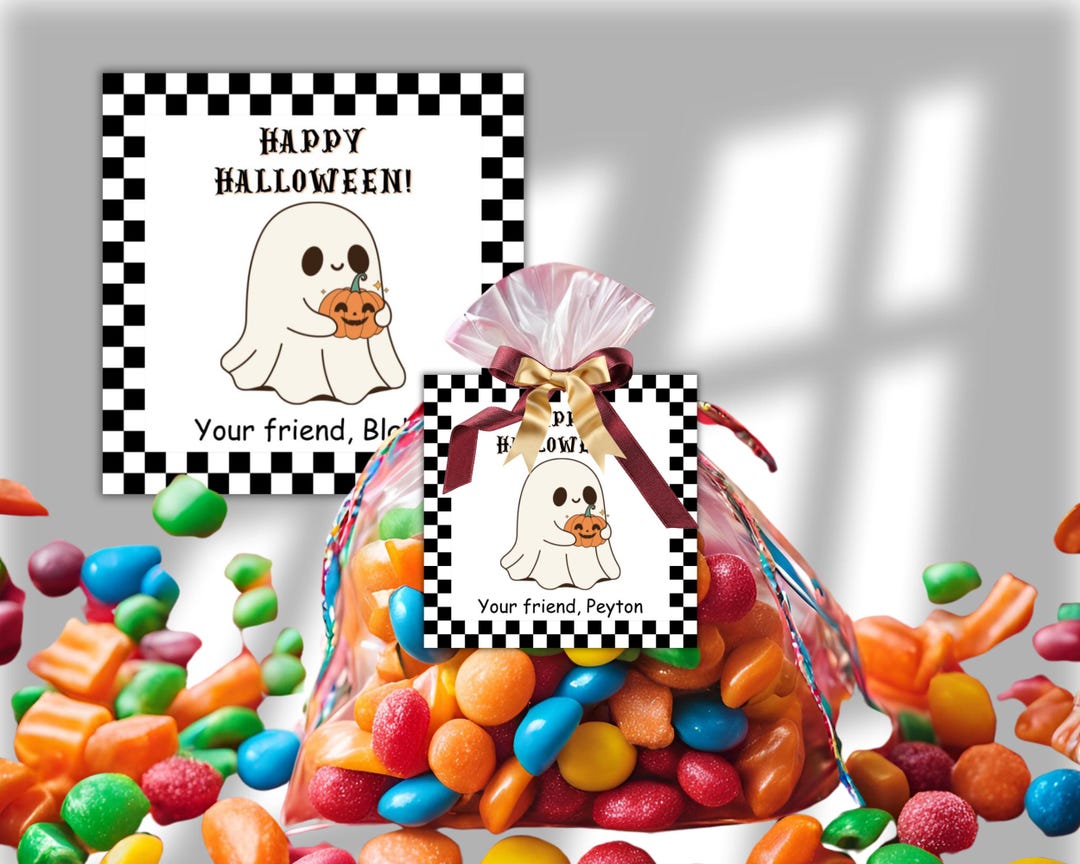 Editable Halloween Gift Tag, Halloween Tags for School, Boo Favor Tags ...