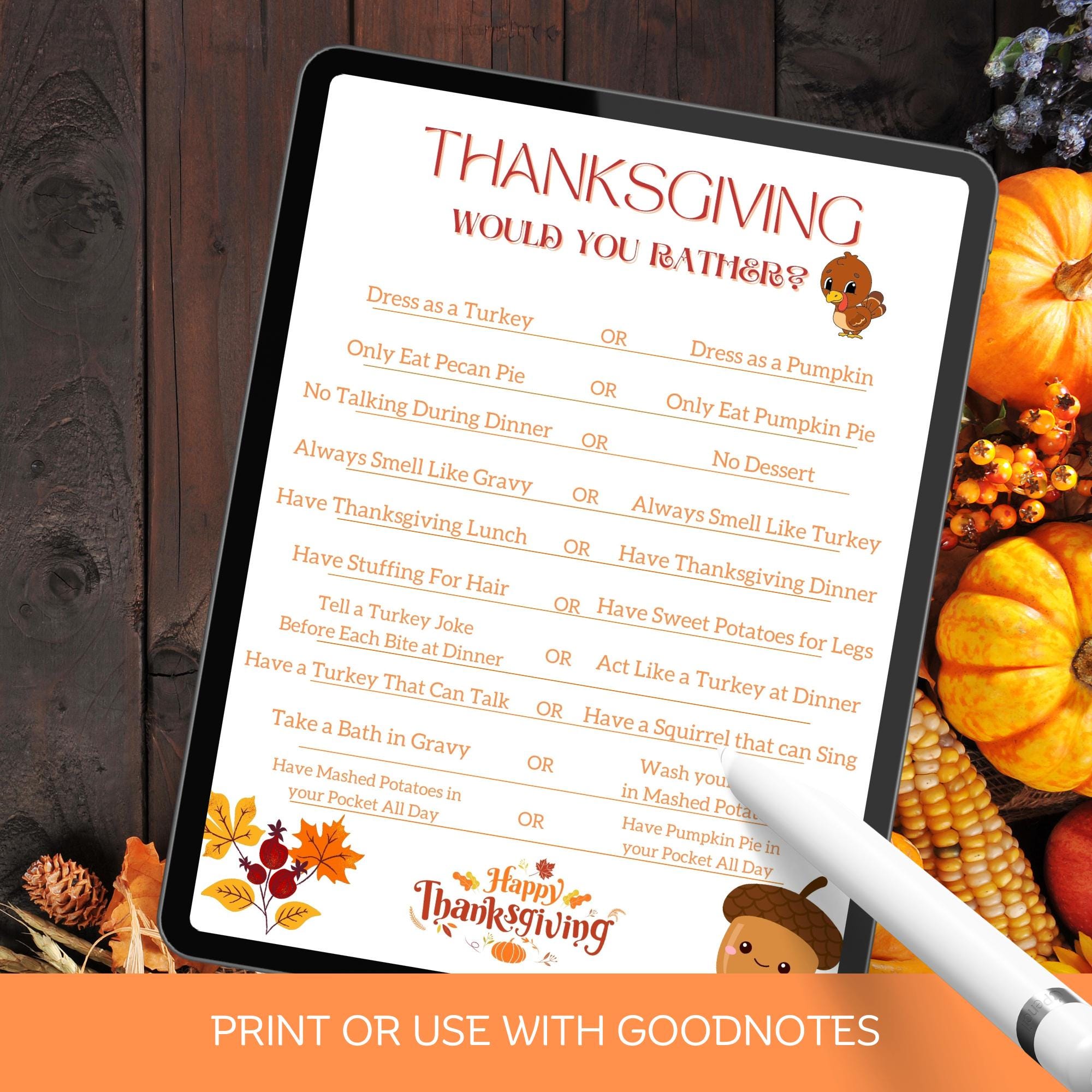4 Pack Thanksgiving Game Bundle, Thanksgiving Printable, Digital ...