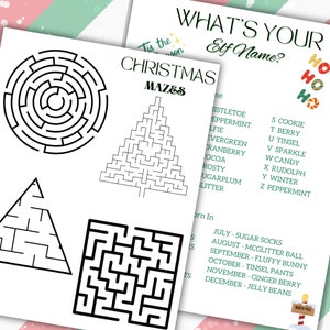 8 Printable Christmas Activities, Christmas Activity Bundle, Kid's ...