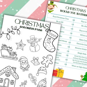 8 Printable Christmas Activities, Christmas Activity Bundle, Kid's ...