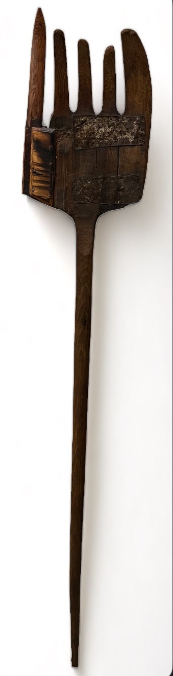 Antique French Hay Fork, Rustic, Farmhouse, Barn House, Rare, Europe ...