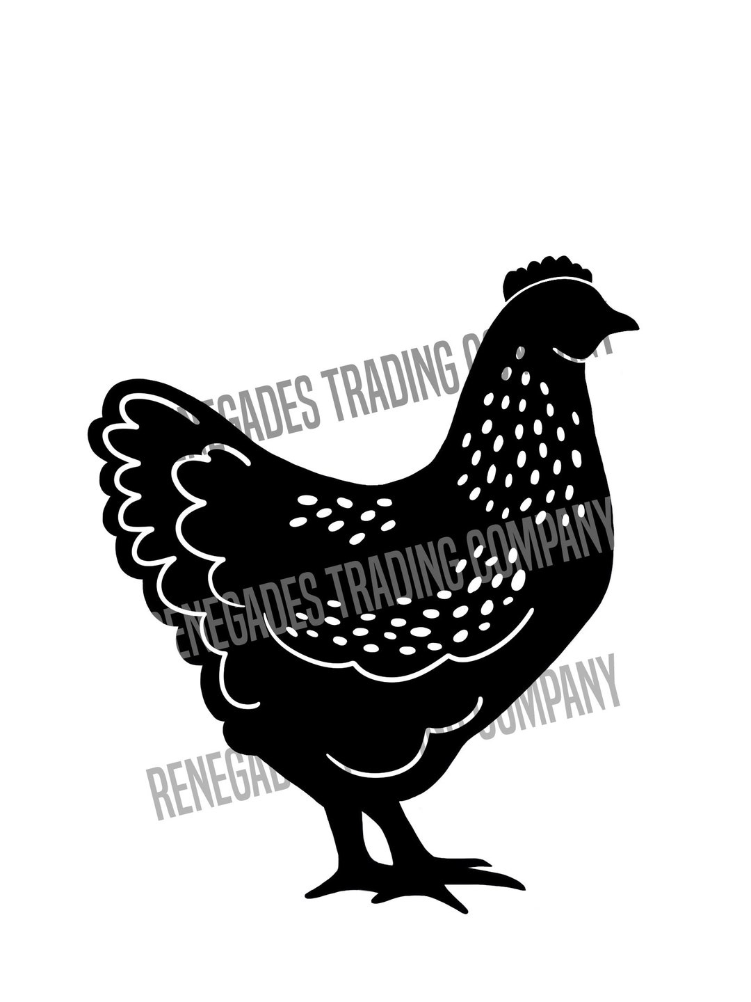 Spotted Hen | Farm Homestead Logo | SVG PNG Printable File - Etsy
