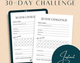 30 Day Habit Tracker, Goal Setting, Progress Tracker, Habit Forming ...