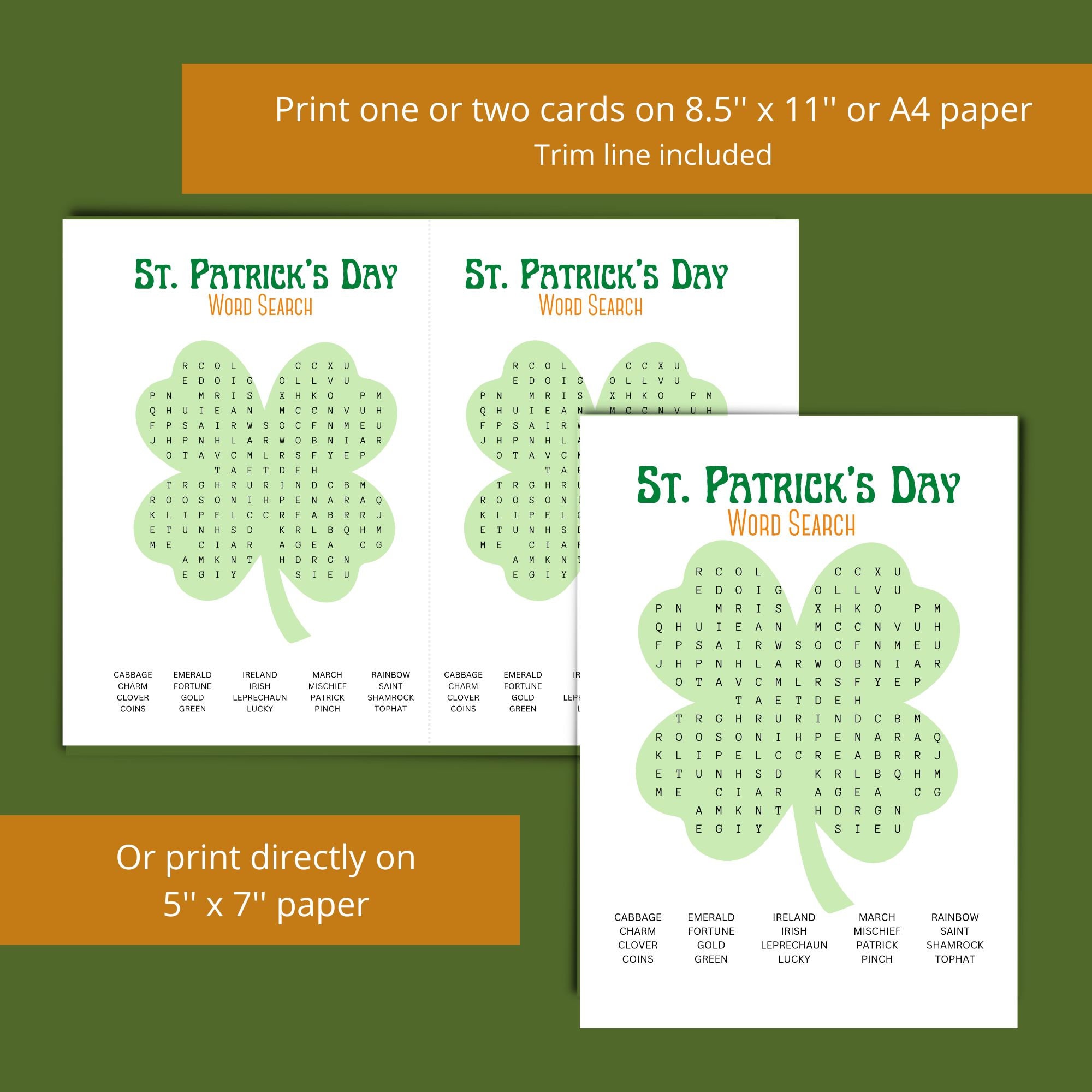 St Patricks Day Games Printable St Patricks Game Bundle for St Paddys ...