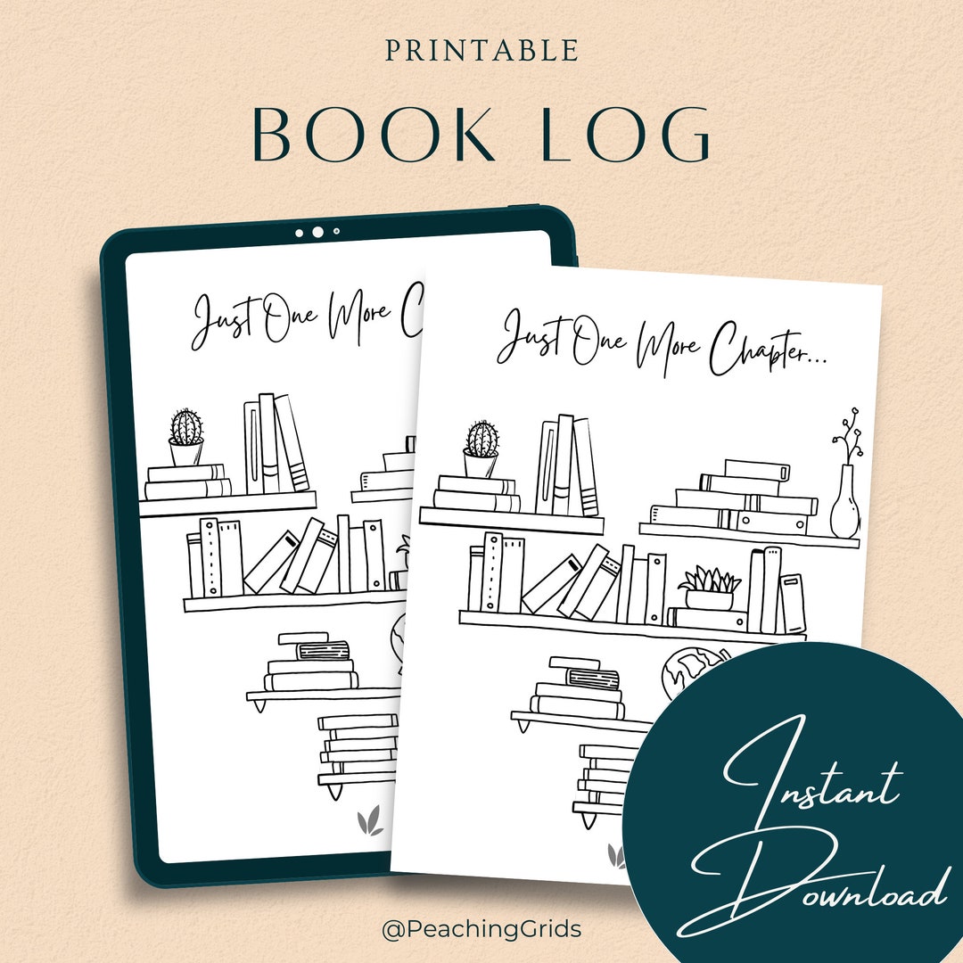 Book Log Tracker for Reading Journal // Printable, Download, One More ...