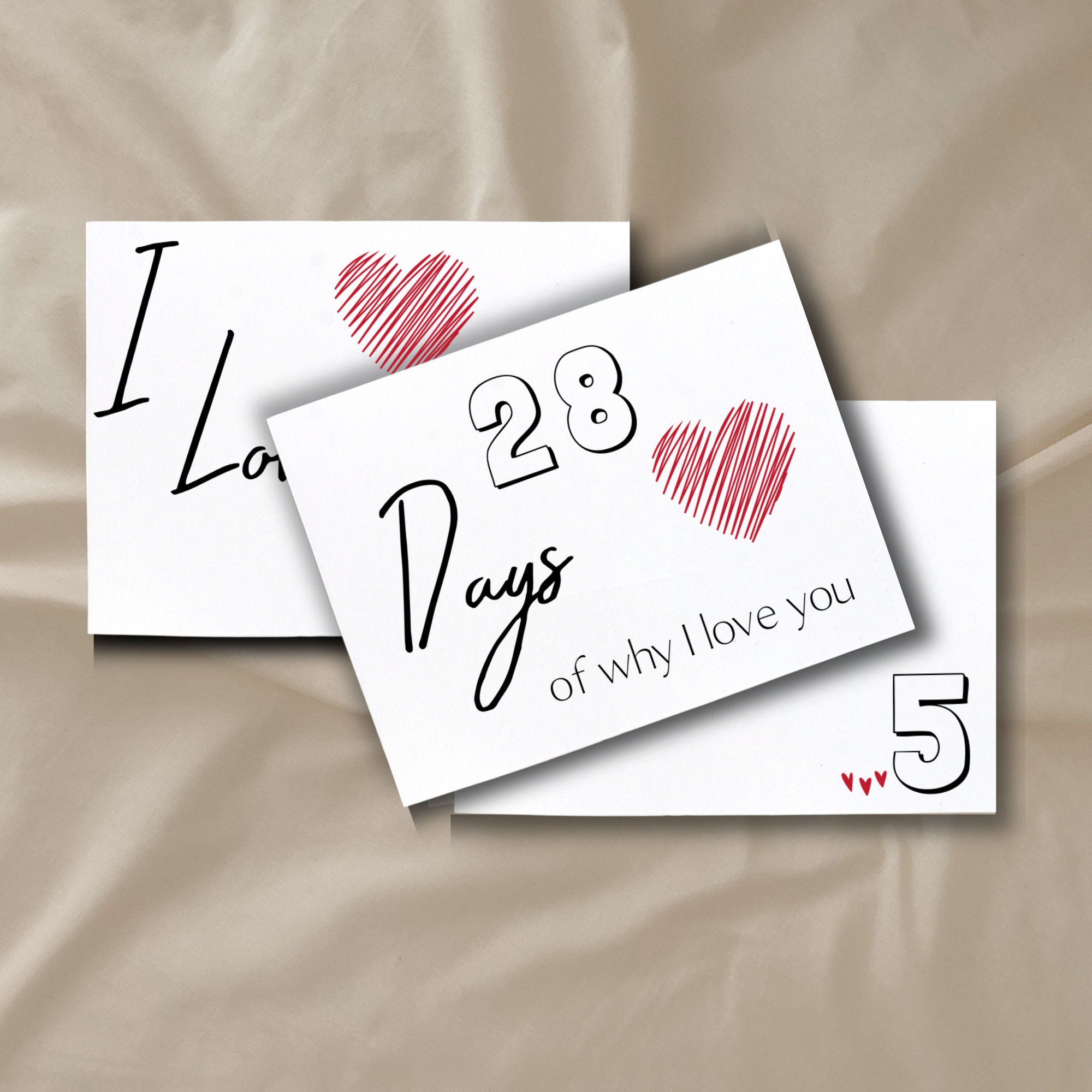 Printable I Love You Cut-out Cards. 28 Days of Why I Love You - Blank ...