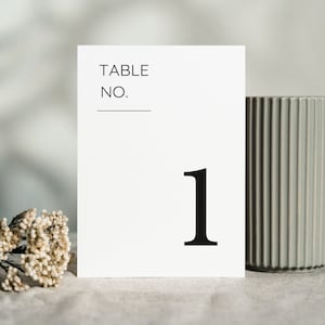 4x6 Table Number Cards for 30 Tables, Wedding Table Numbers, Wedding ...