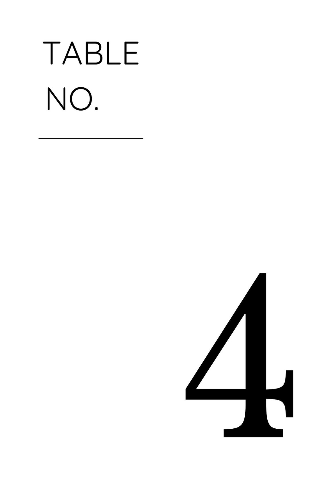 4x6 Table Number Cards for 30 Tables, Wedding Table Numbers, Wedding ...