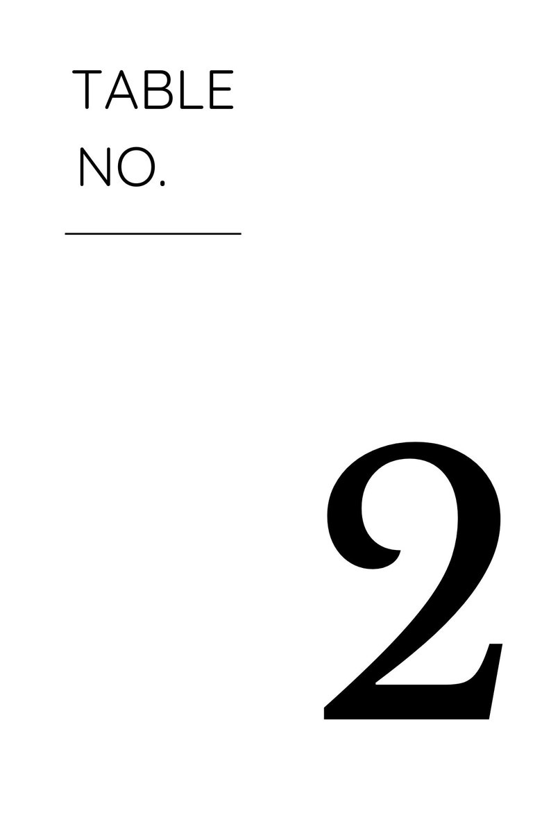 4x6 Table Number Cards for 30 Tables, Wedding Table Numbers, Wedding ...
