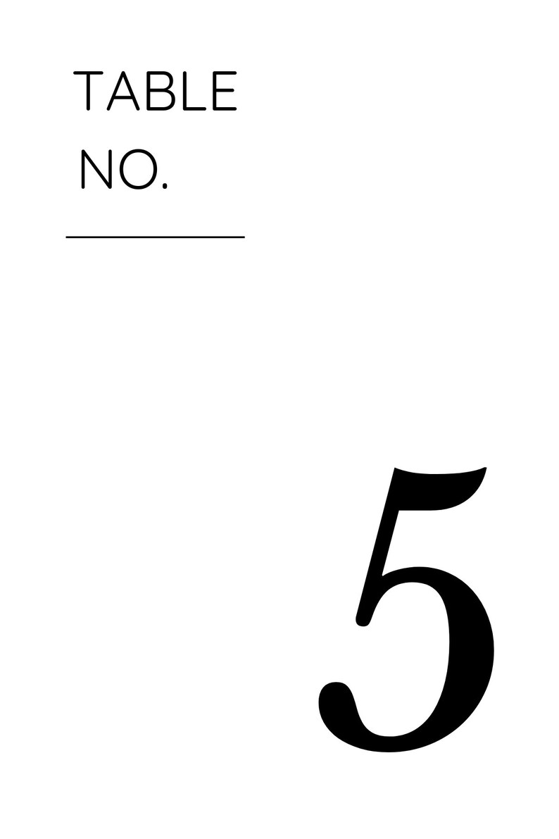 4x6 Table Number Cards for 30 Tables, Wedding Table Numbers, Wedding ...