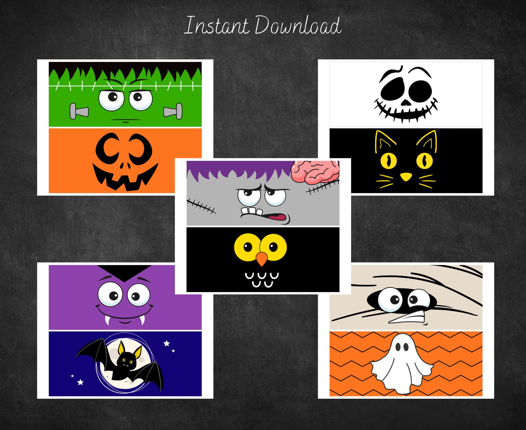 Halloween Bowling Game Labels: Spooky Party Activity (digital Download ...