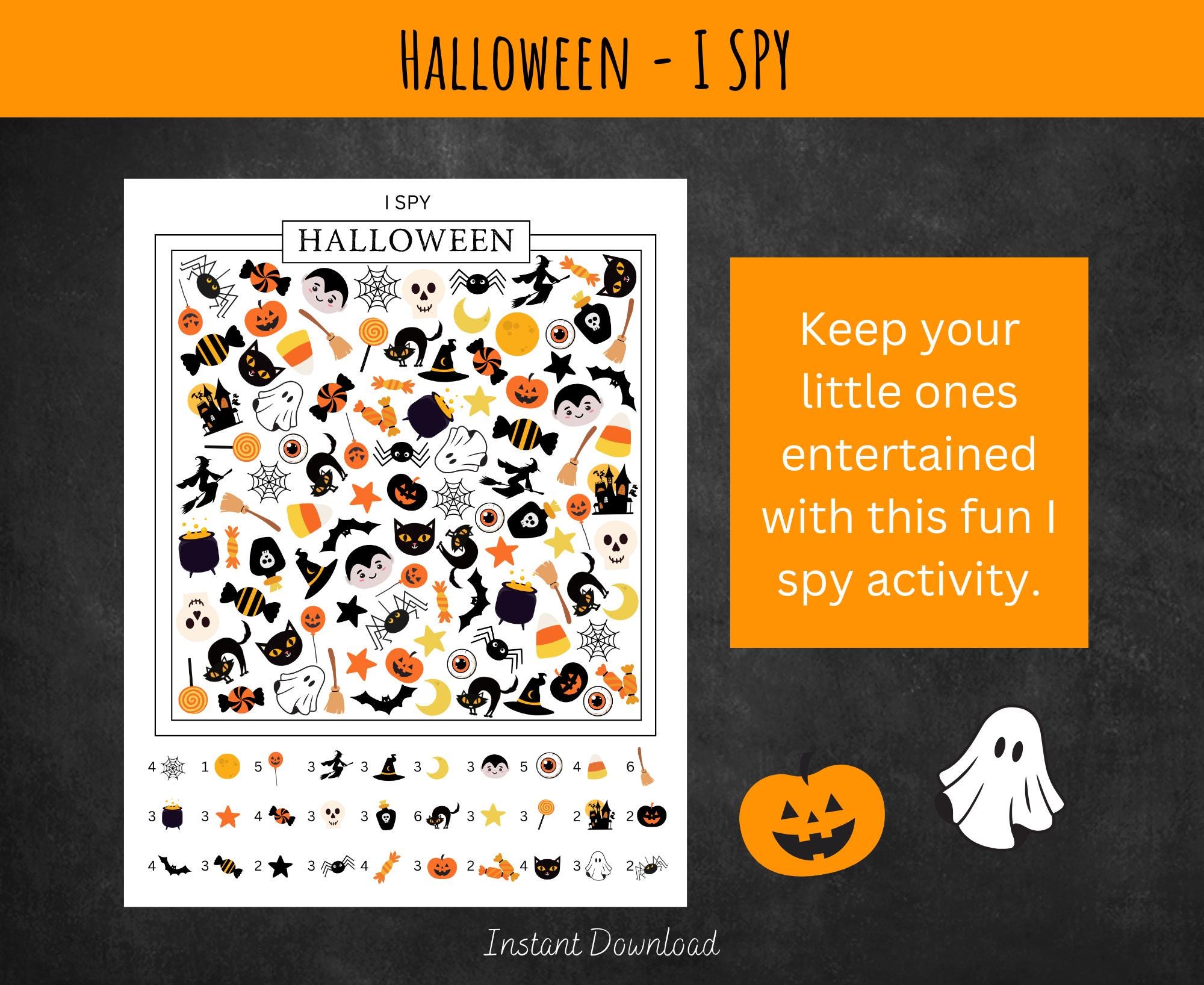 Halloween I Spy Game: Printable Kids Activity (PDF Download) - Etsy