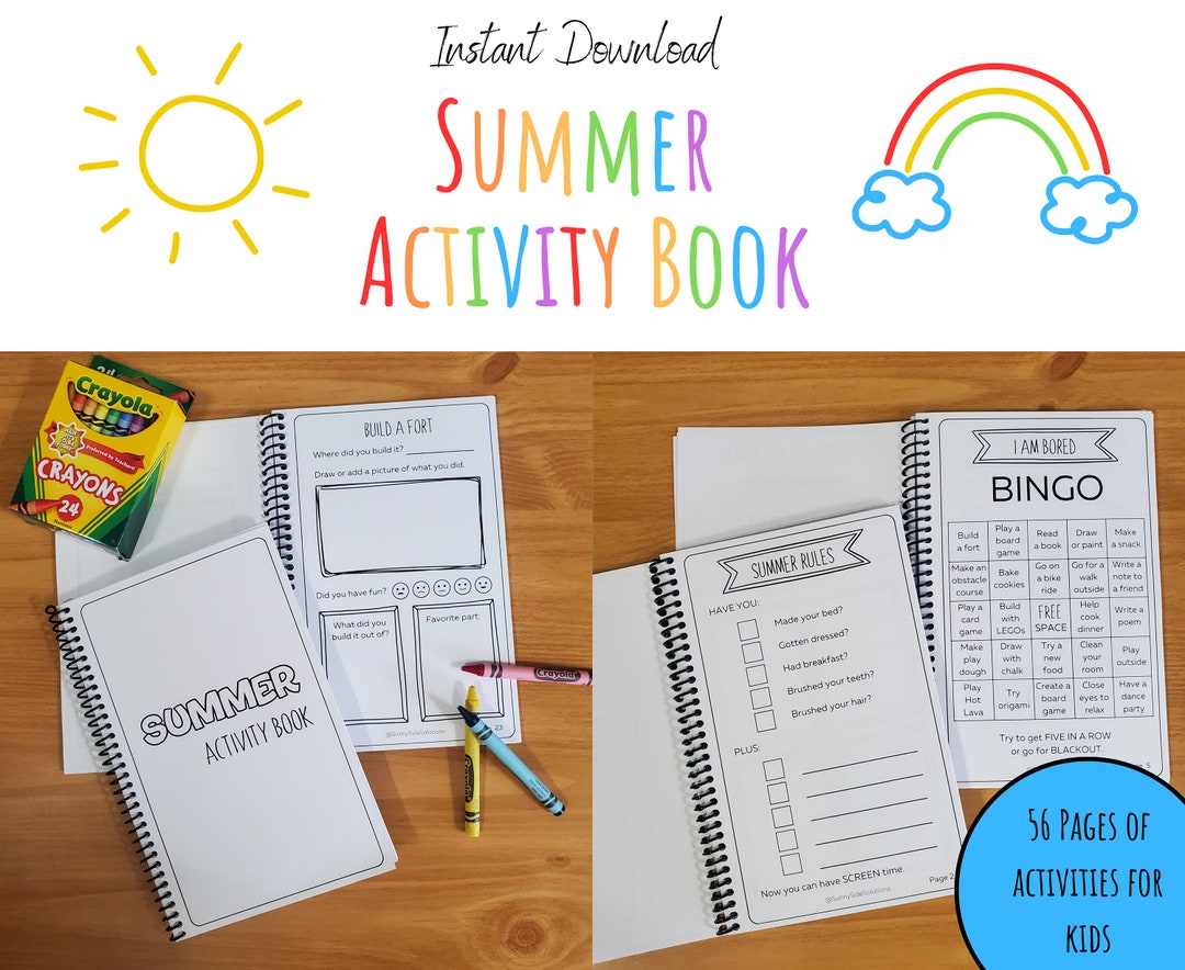 Summer Activity Book | 2024 Summer Bucket List | Summer Reading ...