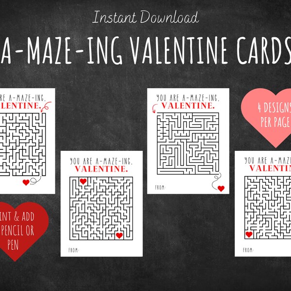 Maze Valentine - Etsy