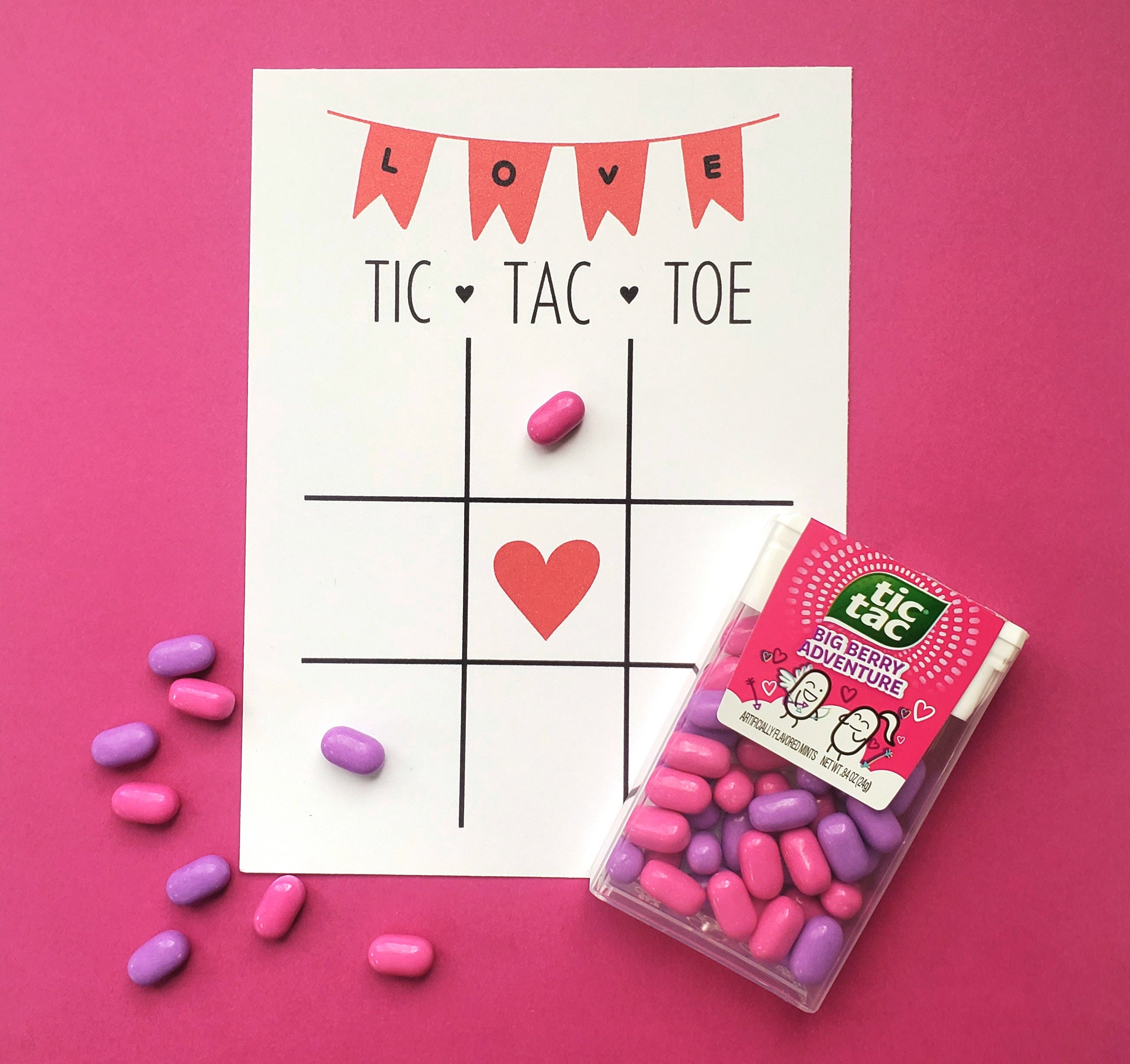 Tic Tac Toe Valentines Card | Printable Valentines Day Cards ...
