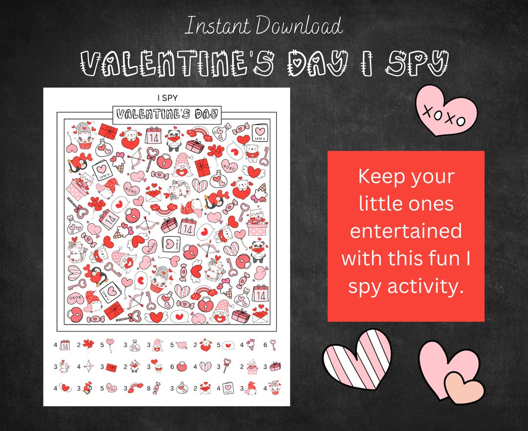 Valentine's Day I Spy | I Spy Activity | Valentine Game | Valentine ...