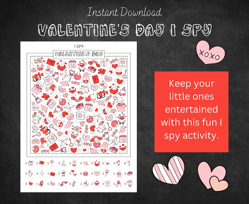 Valentine's Day I Spy | I Spy Activity | Valentine Game | Valentine ...