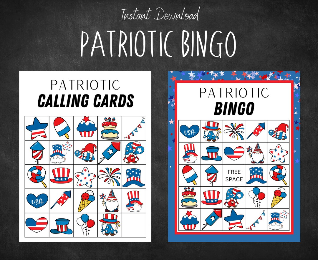 Patriotic Bingo | 4th of July Bingo | Fun Kids Activity | Summer Bingo ...