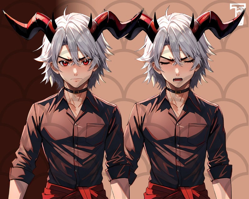 PNGTuber masculino, Demon 2, Veadotube, PNG Tuber, Streaming, Twitch ...