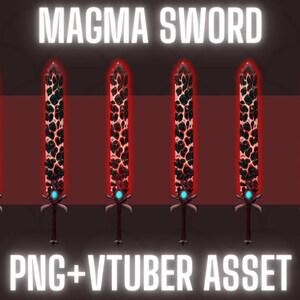 Pngtuber Asset Animated Magma Sword | Digital Art Animation Youtube and Twitch Contentstreaming ...