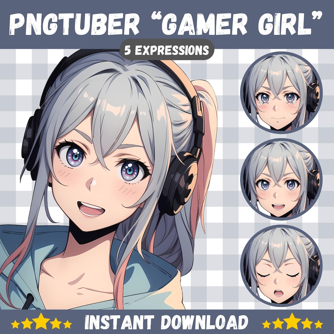 Cute Pngtuber Girl, Female Gamer, Veadotube, PNG Tuber, Streaming ...