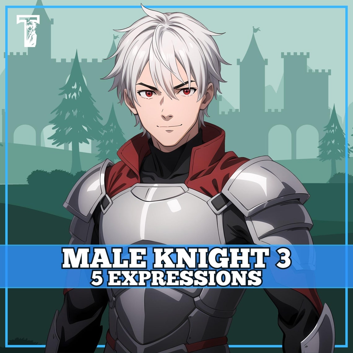 Male Pngtuber, Knight 3, Veadotube, PNG Tuber, Streaming, Twitch ...