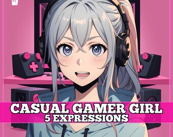 Pngtuber, Gamer Girl 2d Vtuber / Premade & Presetup Model With 5 ...