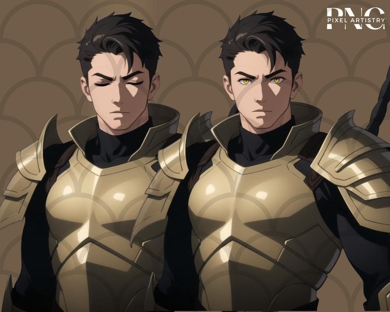 Pngtuber Knight Duo With 1 Expression Each Veadotube Ready PNG Tuber ...