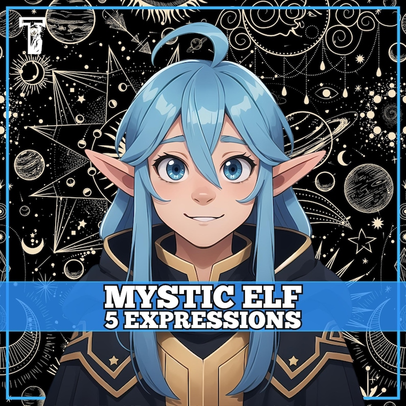 Male Pngtuber, Mystic Elf, Veadotube, PNG Tuber, Streaming, Twitch ...