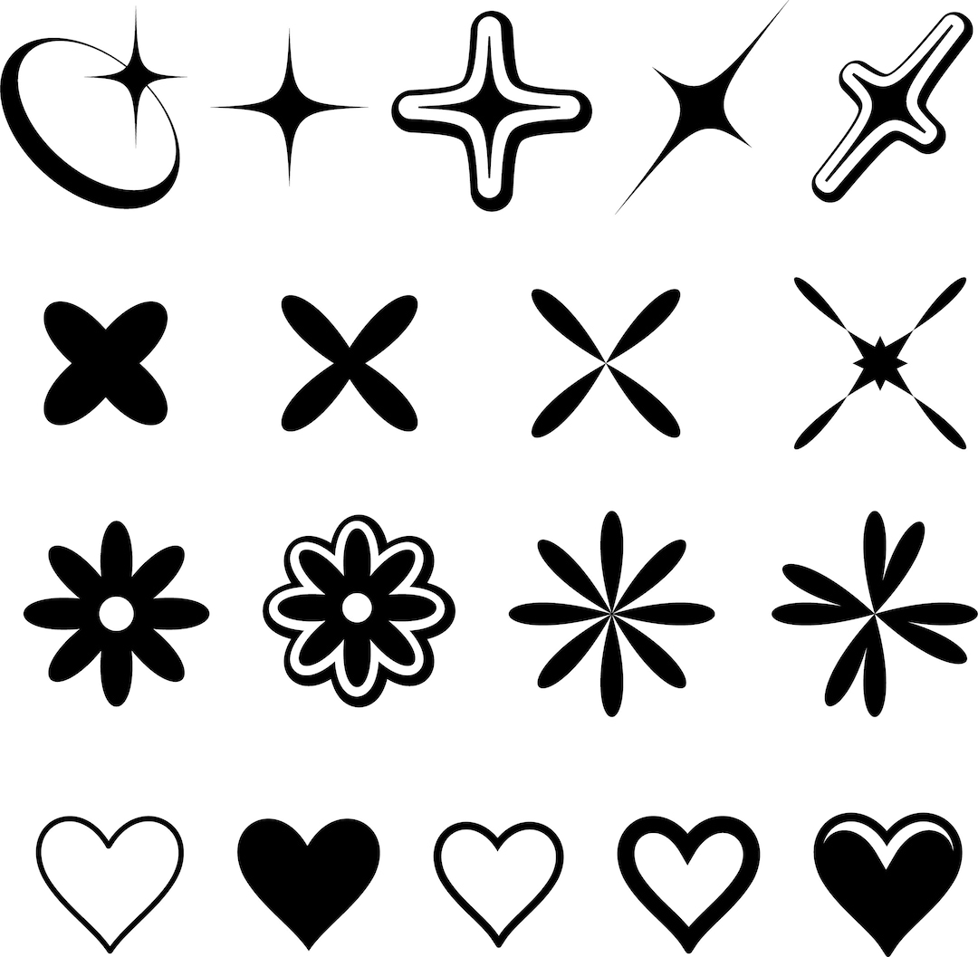 Y2k Icons/elements - Adobe Illustrator, .ai File - Etsy