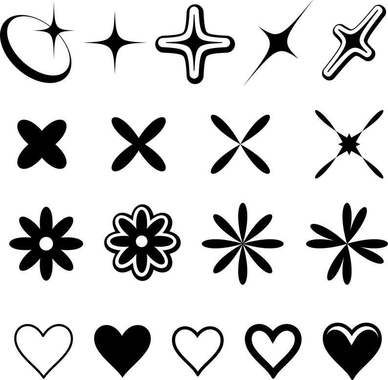 Y2k Icons/elements - Adobe Illustrator, .ai File - Etsy