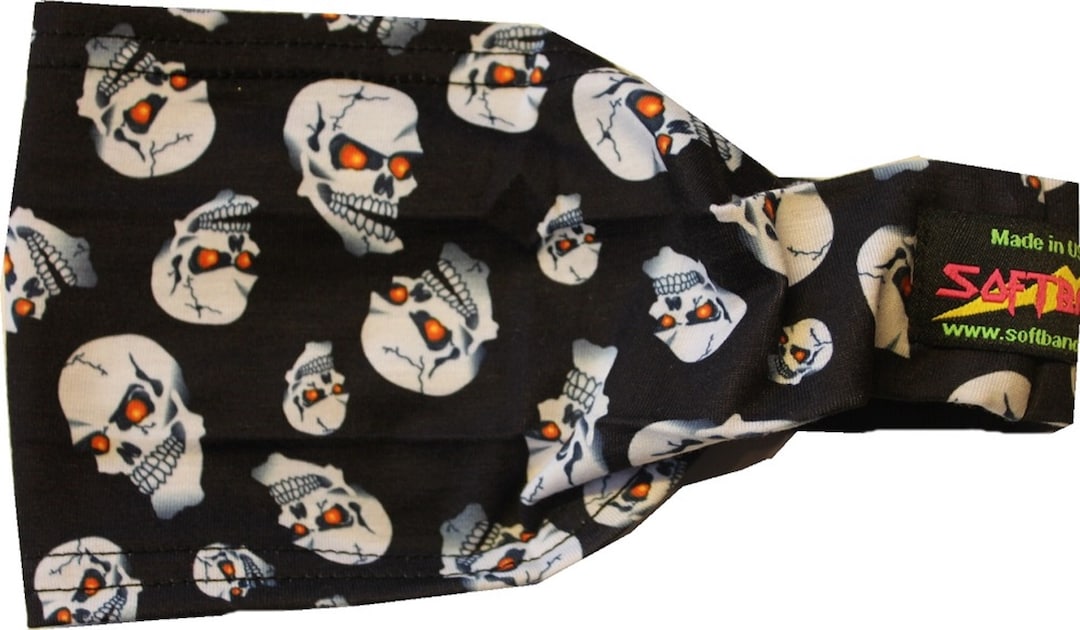Skull Headband, Wide Headband, Stretch Headband, Yoga Headband ...