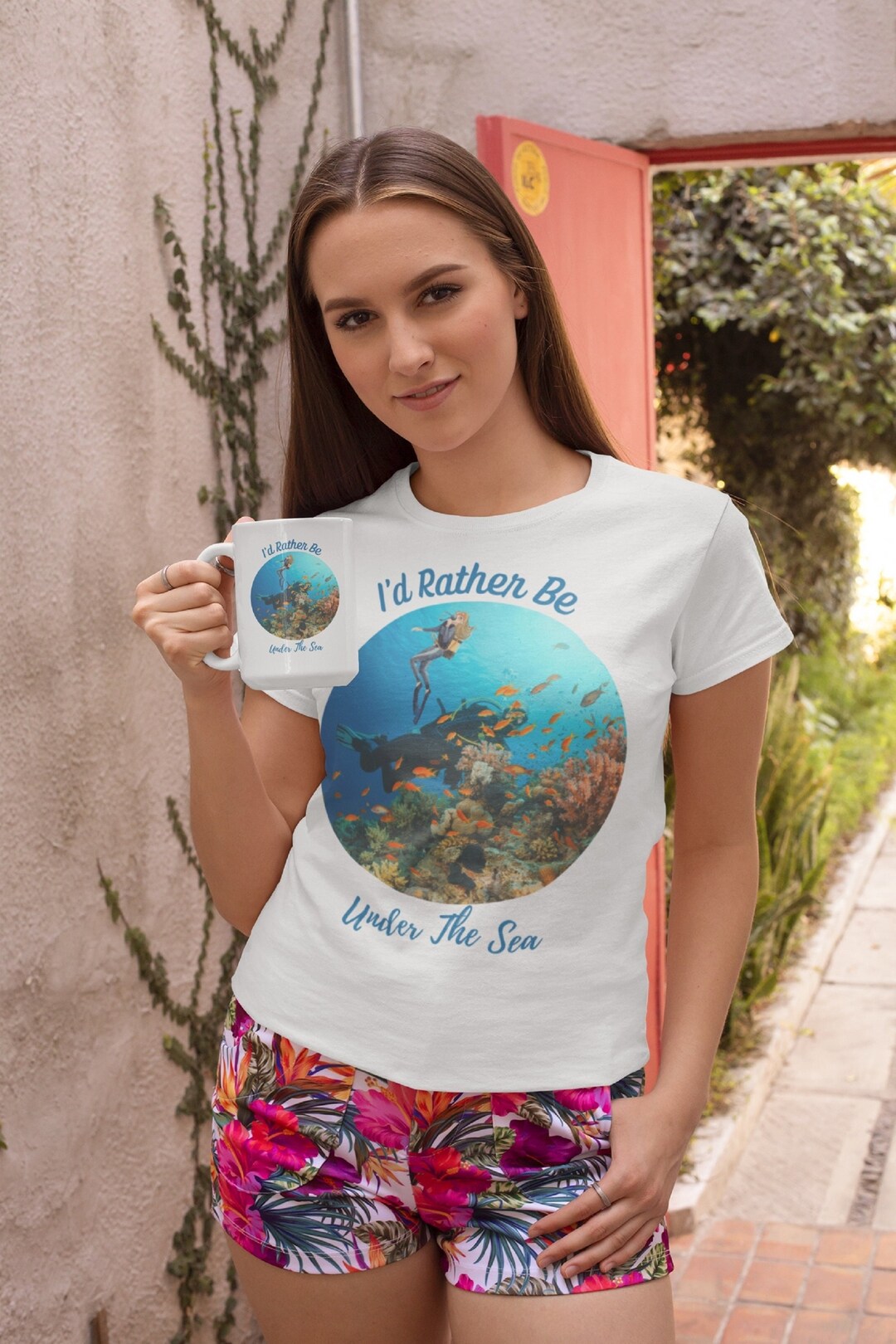 Diving Shirt, Scuba Dive Tee, Scuba Diving Shirt, Tropical Scuba Shirt ...