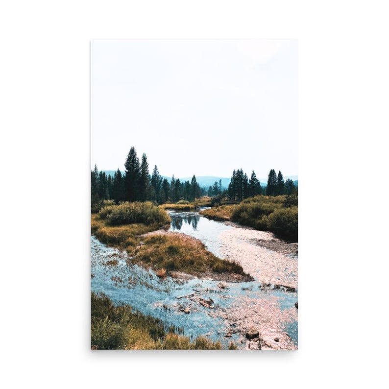 Big Sky Series 12 Yellowstone Stream, Western Wall Art, Modern Art ...