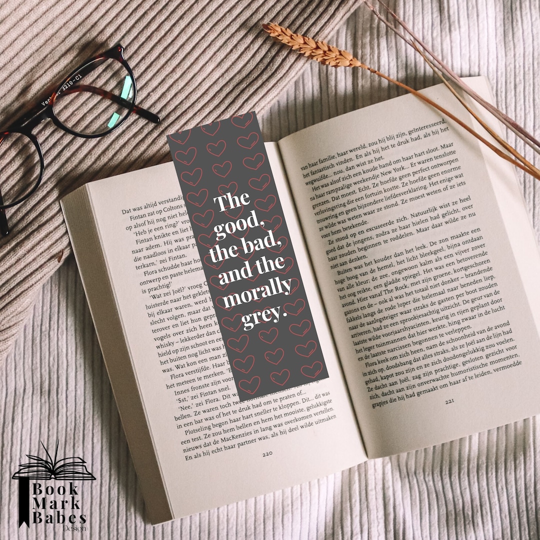 Printable Bookmark for Morally Grey Character Lovers. Bookish Themed ...