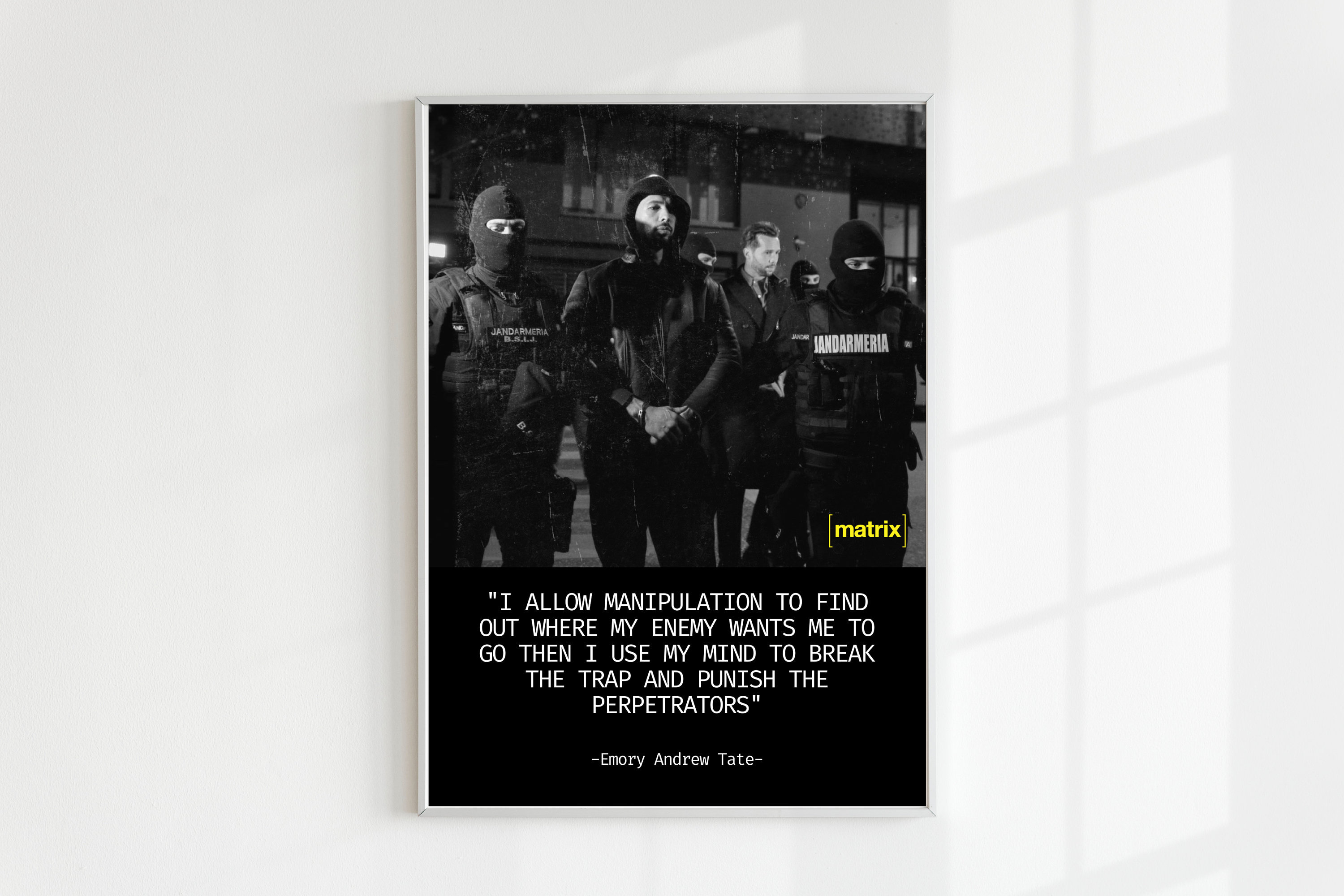 Andrew Tate Inspirational Quote Art Print, Andrew Tate Hustle Poster ...