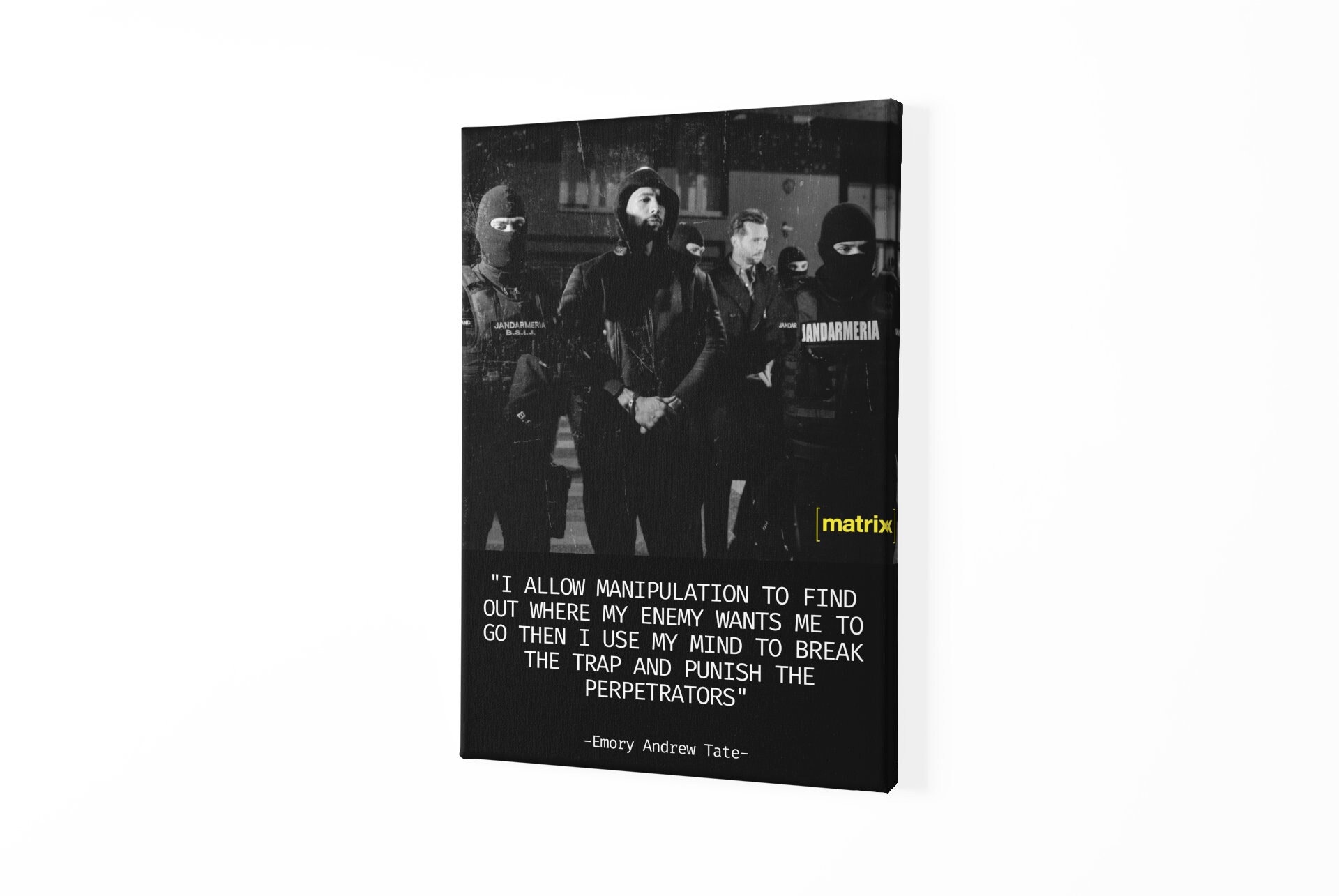 Andrew Tate Inspirational Quote Art Print, Andrew Tate Hustle Poster ...