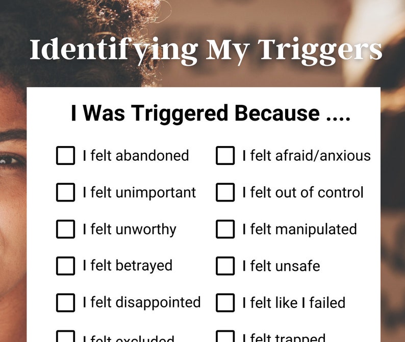 Identifying My Triggers Worksheet - Etsy